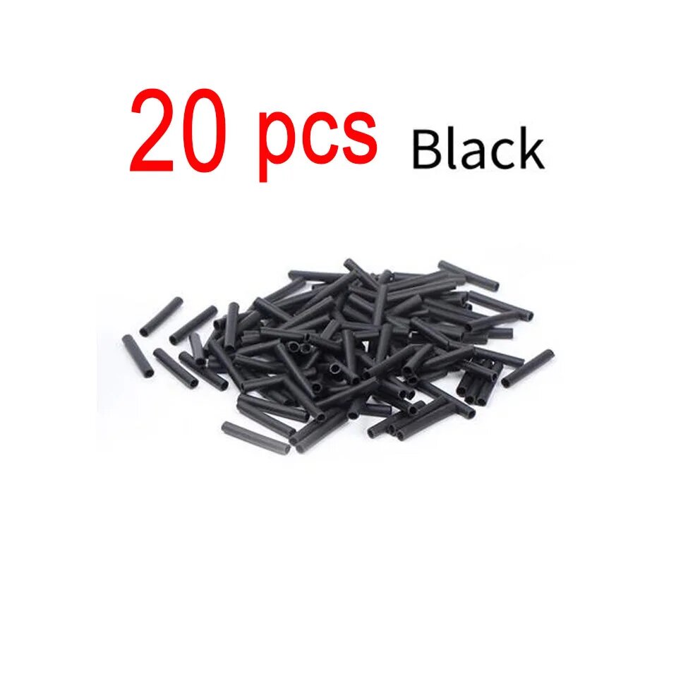 RISK Термоусадочные заглушки для велосипедных тросов Черный, Black 20pcs