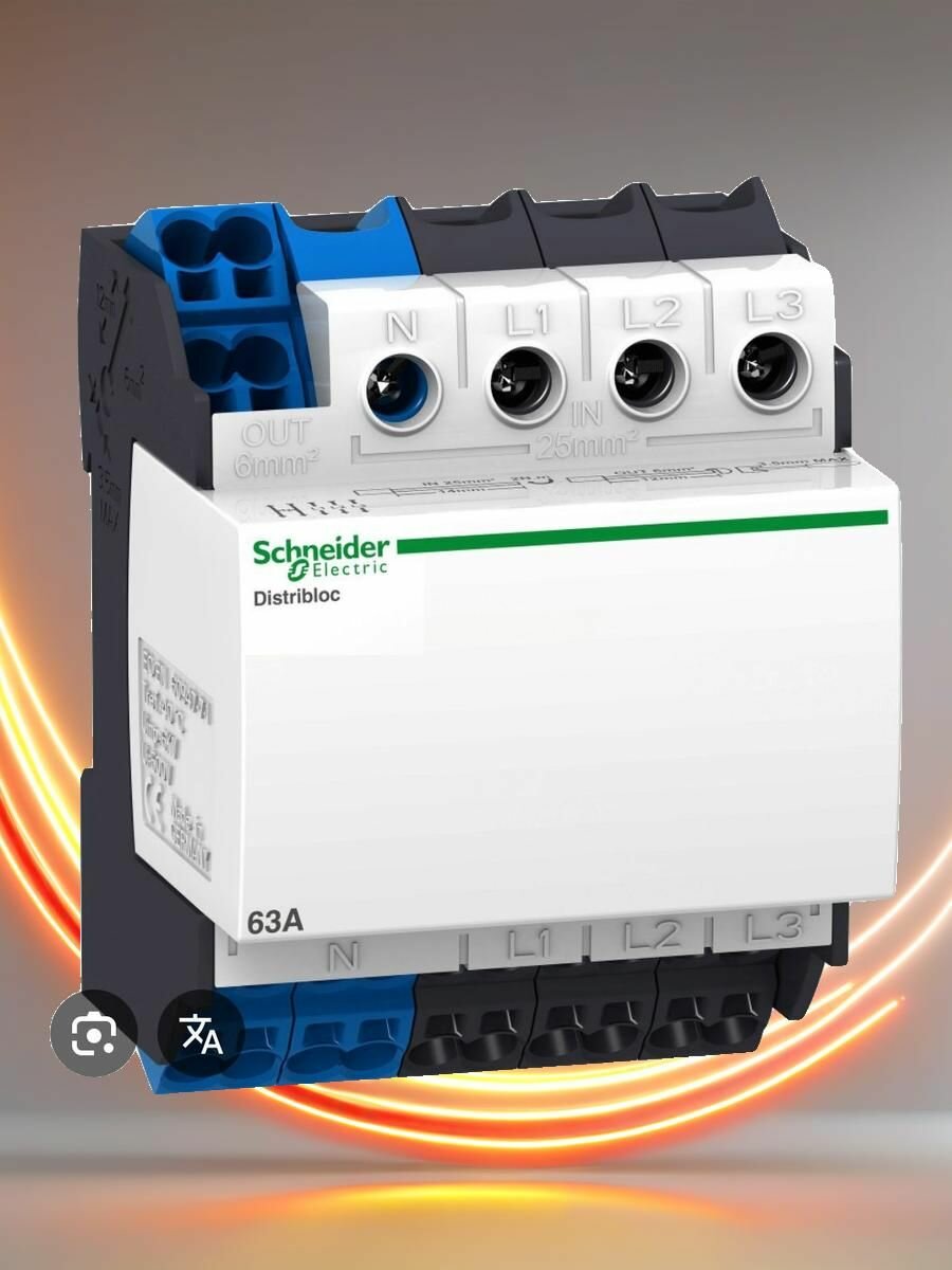 Acti 9 Колодки клеммные распределительные DISTRIBLOC 63A, ввод снизу Schneider Electric