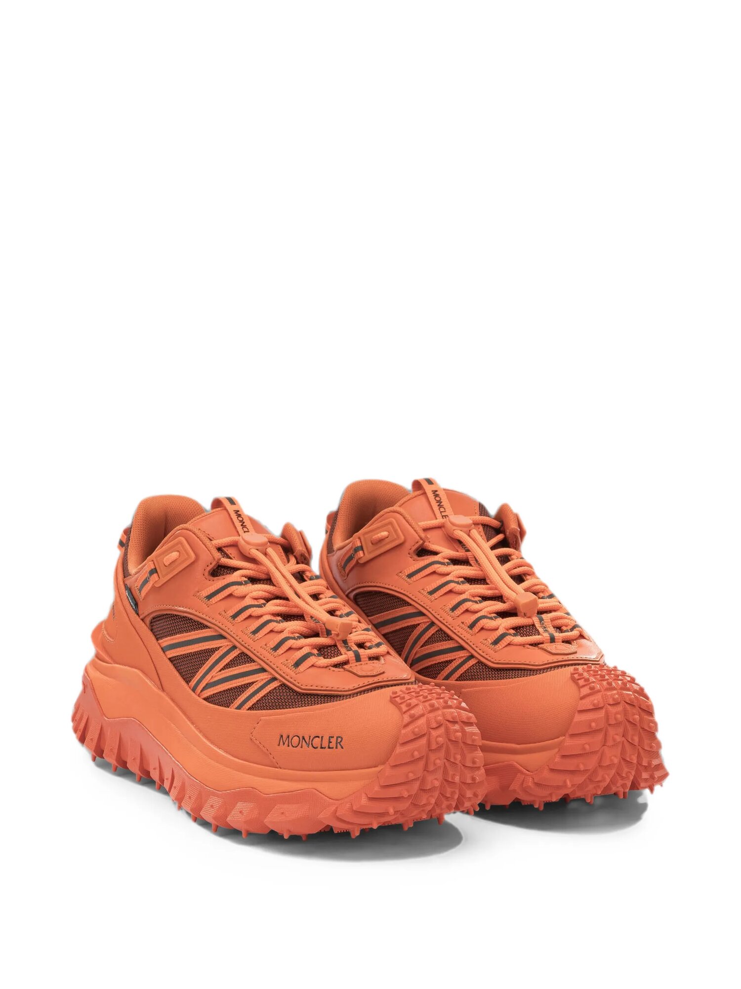 Кроссовки Moncler Trailgrip sneakers, размер 42,5, черный/серый/оранжевый — фото 1