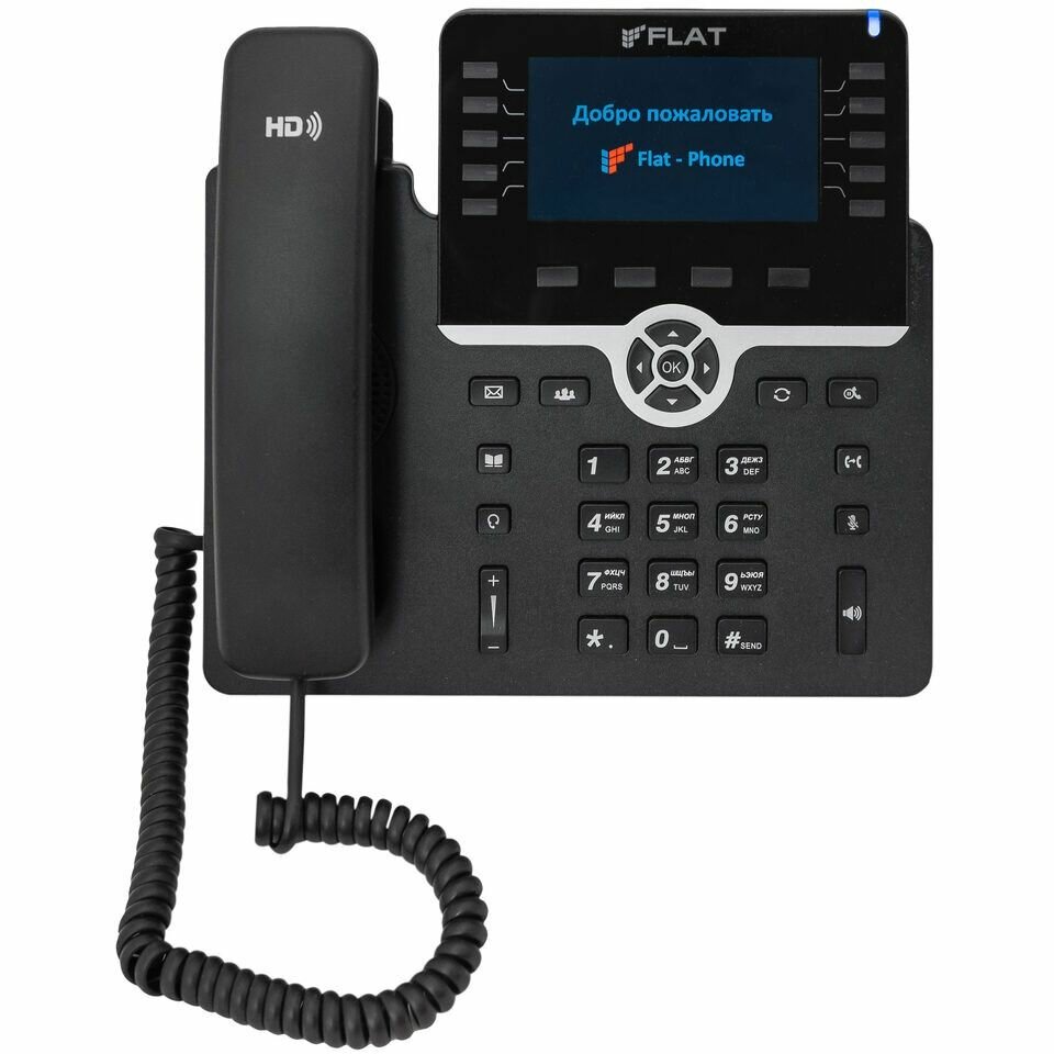 IP-телефон Flat FLAT-PHONE-B10 чёрный для офисной телефонии