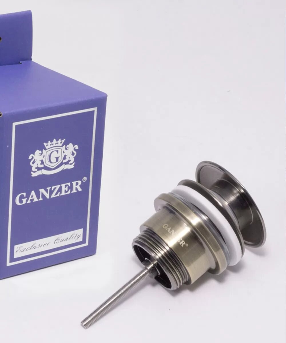 Донный клапан для раковины 1*1/4 Ganzer F-09D бронза