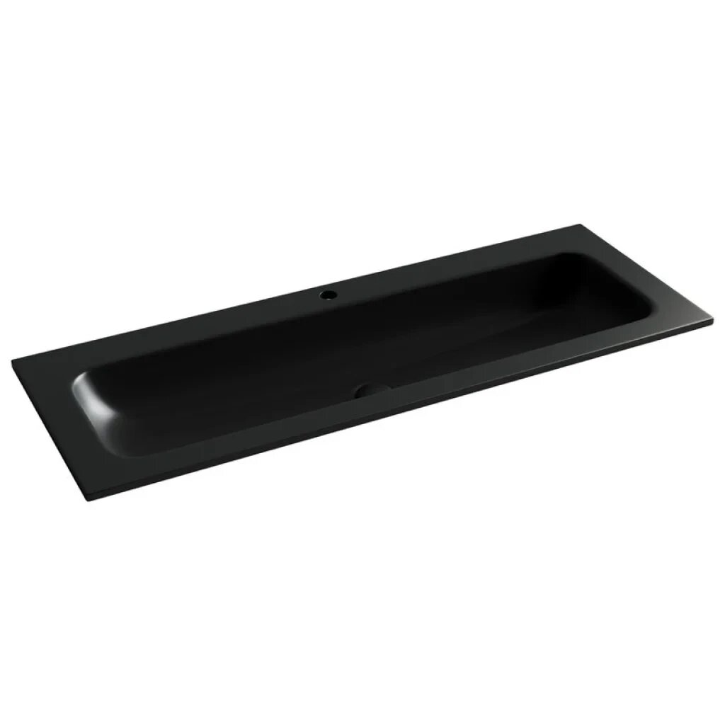 Накладная раковина Ceramicanova Grace прямоугольная черная матовая 121 см CN7017MB