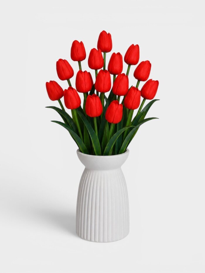 Poetry in flowers Цветы искусственные «Тюльпан Триумф галант» 48×4 см, красный