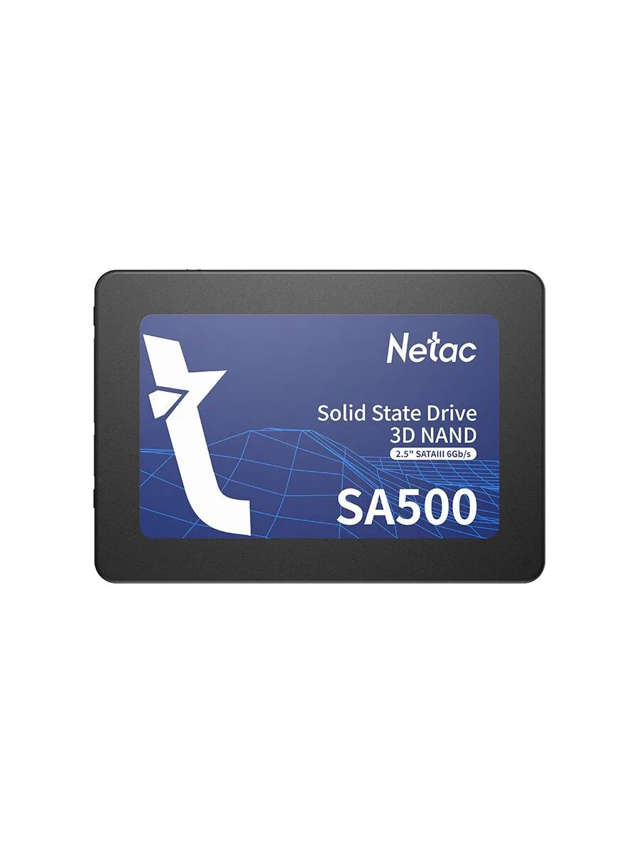 SSD-накопитель Netac SA500 NT01SA500-480-S3X, 480ГБ, форм-фактор 2.5", SATA 6Gb/s, 3D NAND