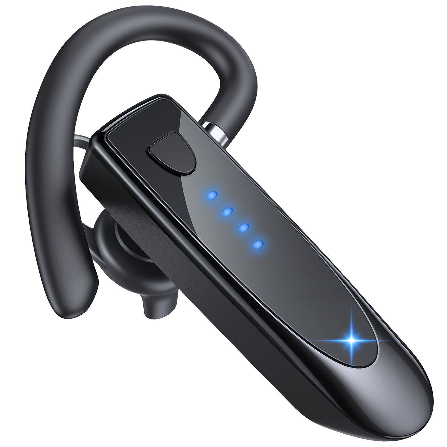 Беспроводная моно-гарнитура с микрофоном Bluetooth 5.3, 180 часов в режиме ожидания, черный, для офиса и дальних поездок
