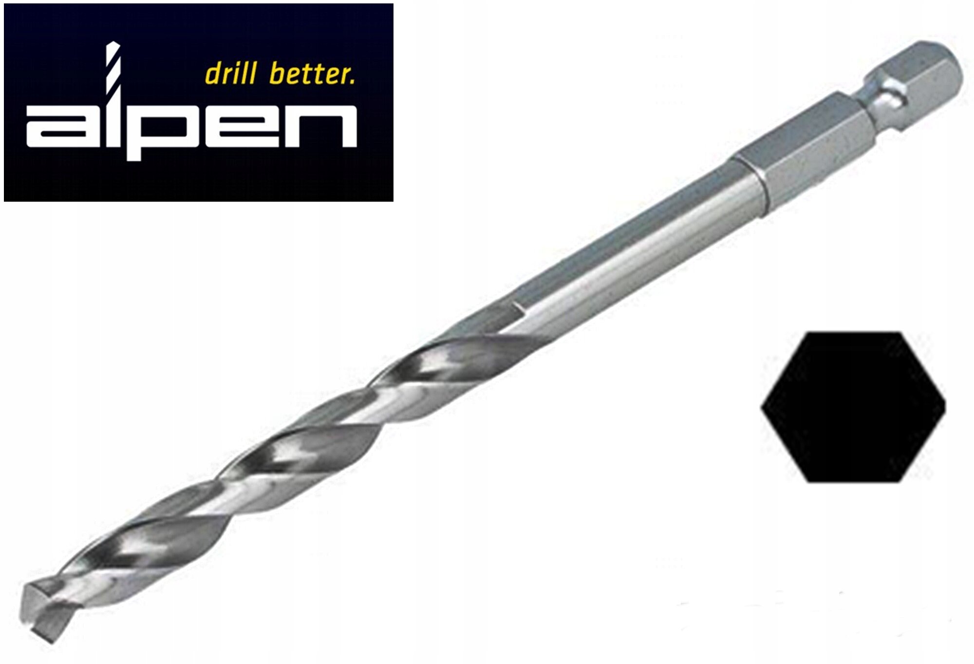 Сверло по металлу HSS Super DIN 338 Ø5,0х100х52 мм, хвост. 1/4" Alpen