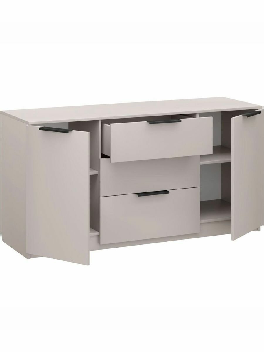 Комод "Марлин №1", ЛДСП, 3 ящика, бежевый, 140 см x 46 см x 71,5 см — фото 1