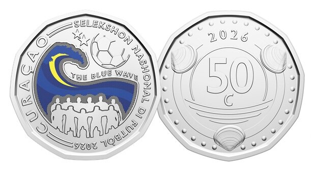 50 центов 2026 года - Кюрасао. Чемпионат мира по футболу Волна