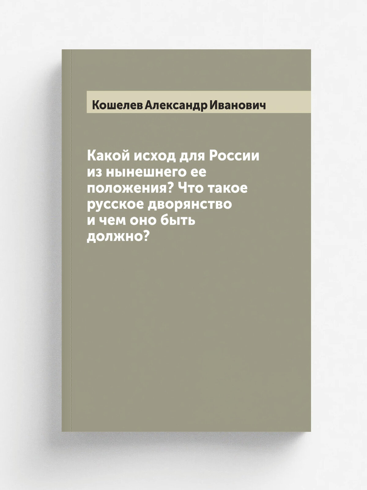 Какой исход для России из нынешнего ее положения? Что такое русское дворянство и чем оно быть должно?
