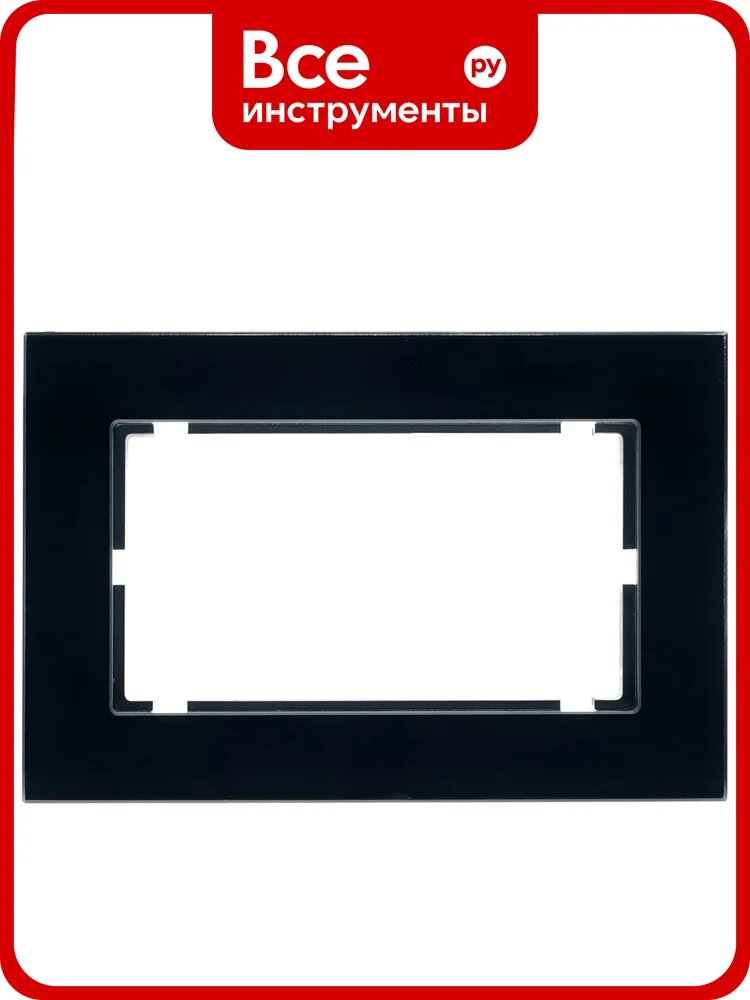 Рамка 2-местная STEKKER GFR00-7012-05М без перемычки, стекло, серия Катрин 49605