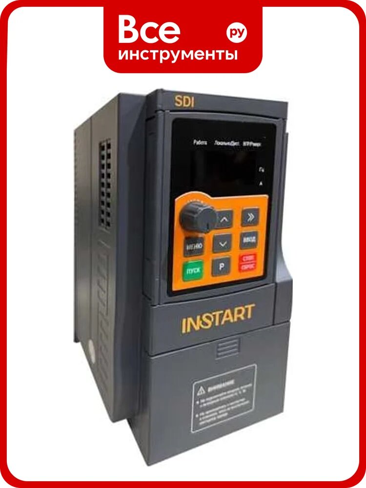 Преобразователь частоты INSTART sdi-g0.75-2b 0.75квт, 4.7а, 1ф, 220в, 50гц/60гц, ip20, с панелью управления 000 30200