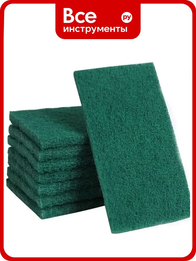 Скотч брайт (Scotch-Brite) Vitatools шлифовальный войлок, 5 штук. 230_150мм Зеленый SB-230-150-green-5sht