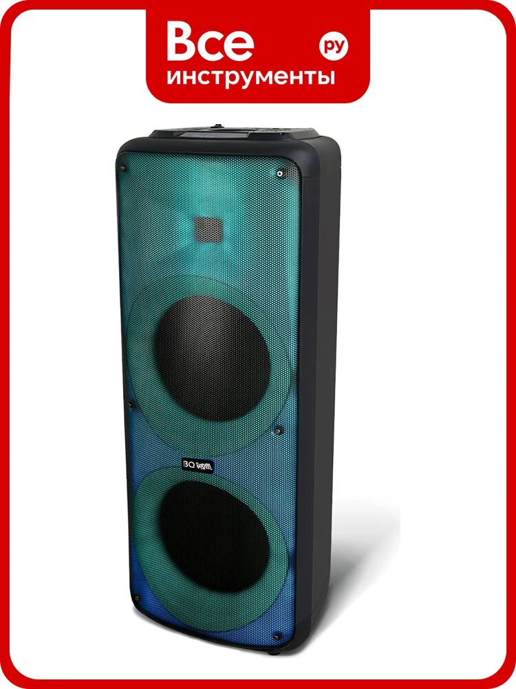 Портативная аудиосистема BQ PBS2007, 100Вт, 3 динамика, FM-радио, Bluetooth 5.0, черная