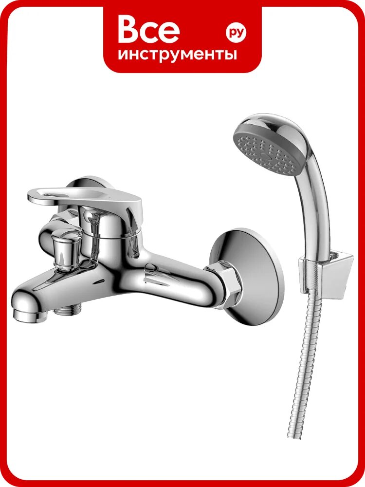 Одноручный смеситель для ванны Decoroom с коротким изливом DR21035 хром, керамический картридж