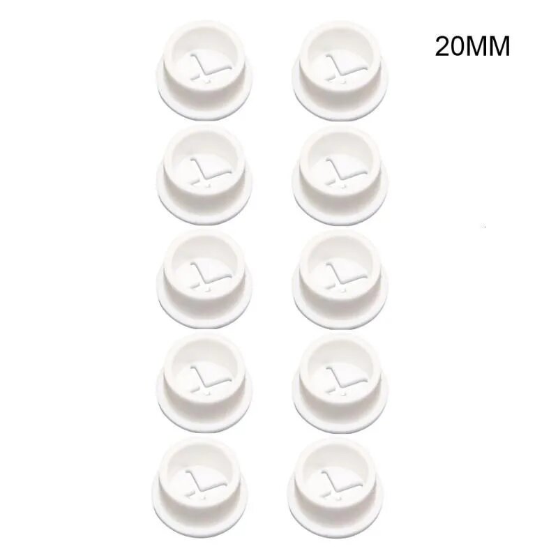 Силиконовые кабельные заглушки (10 шт.), Белый - 20mm