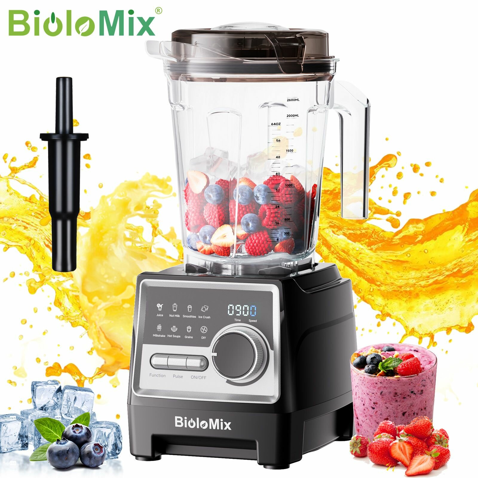 BioloMix Стационарный блендер blender, черный — фото 1