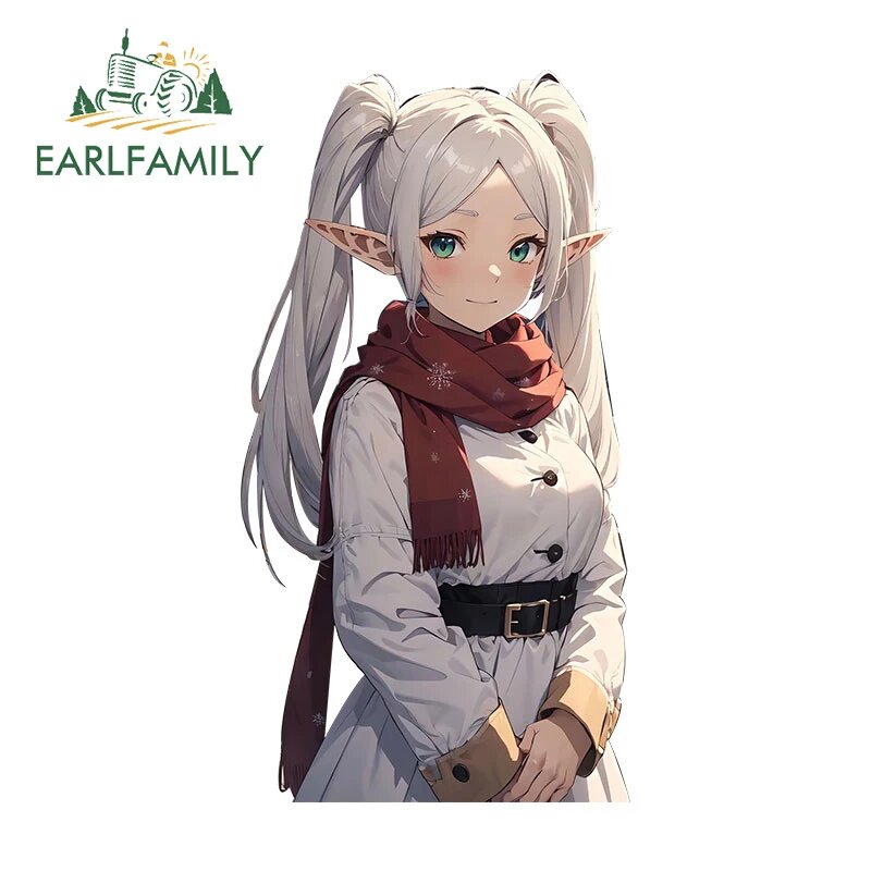 EARLFAMILY 13 см X 6,9 см для Frieren Winter Christmas виниловые наклейки на машину наклейки Защита двери автомобиля модный Декор