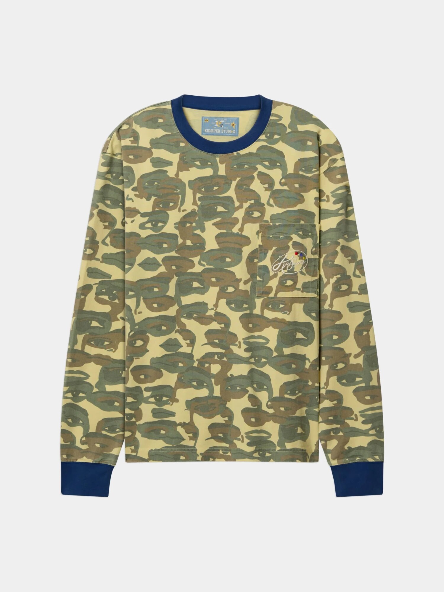 Лонгслив Face Camo Heavy Wash
