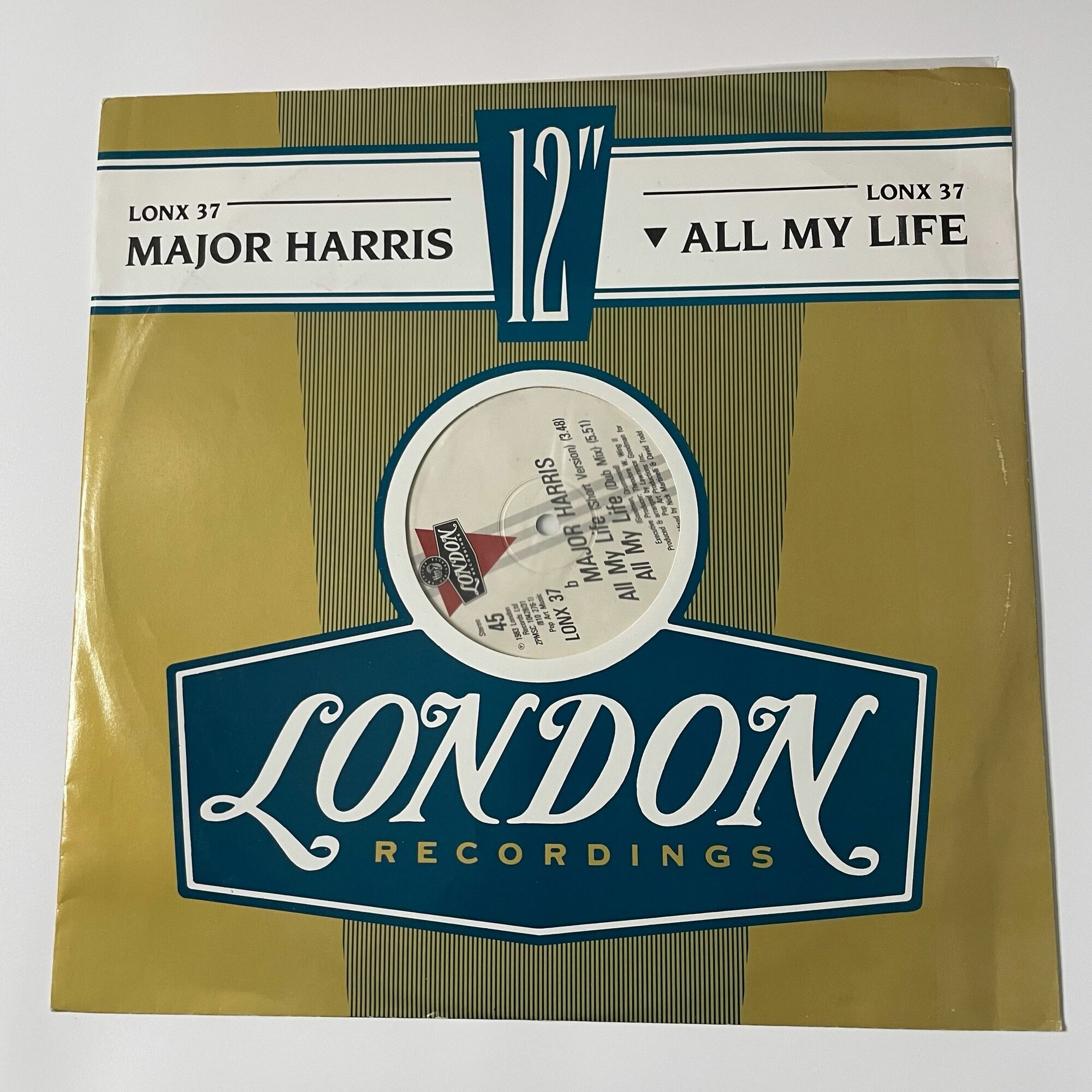 Винтажная виниловая пластинка LP Major Harris All My Life (Англия 1983)
