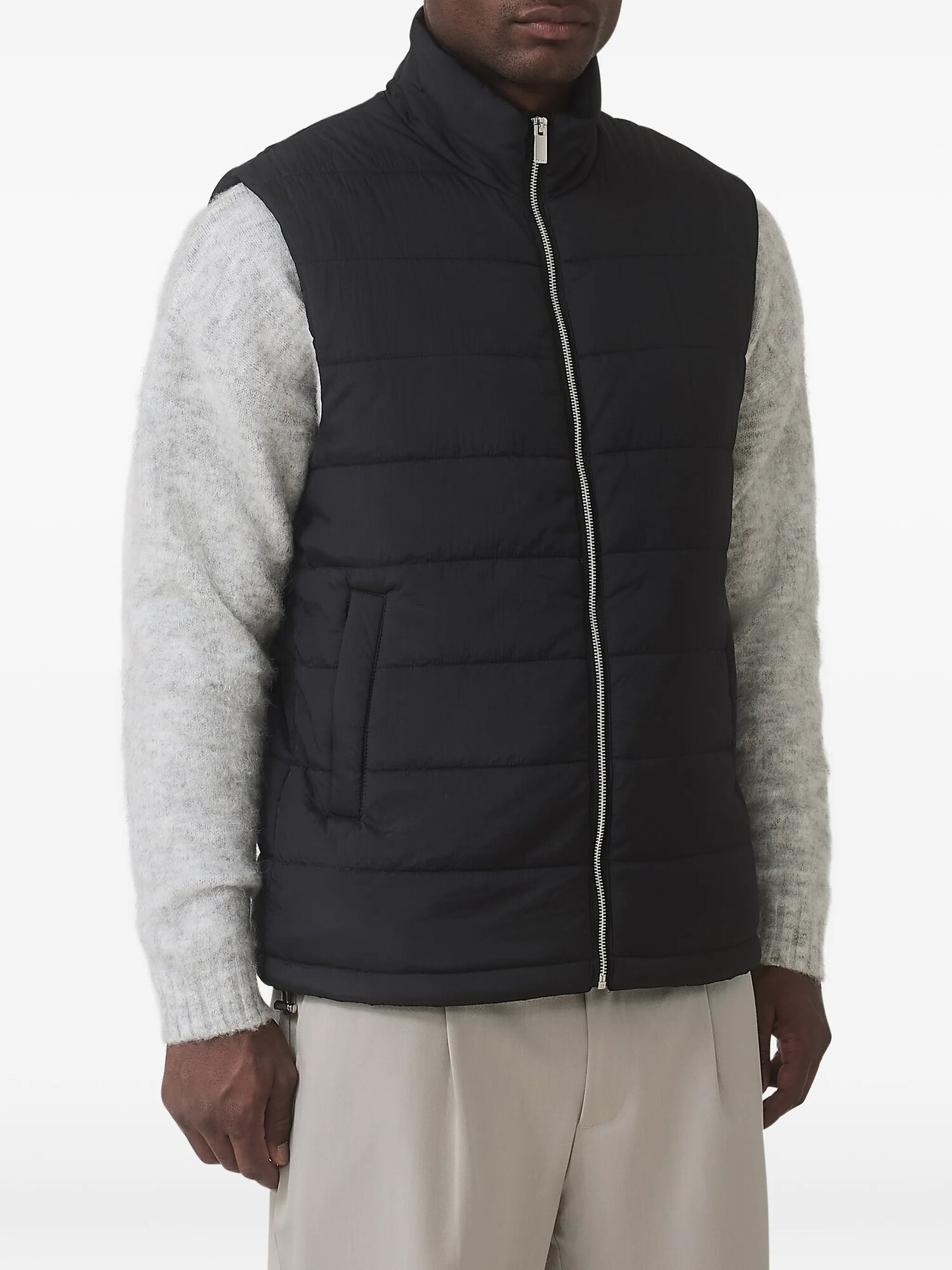 Топ Quilted zip-fastening gilet