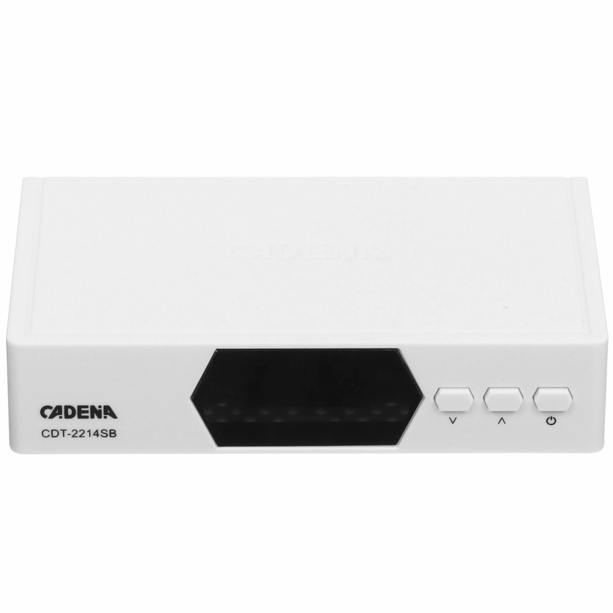 Цифровой телевизионный ресивер DVB-T2 CADENA CDT-2214SB дисплей, белый