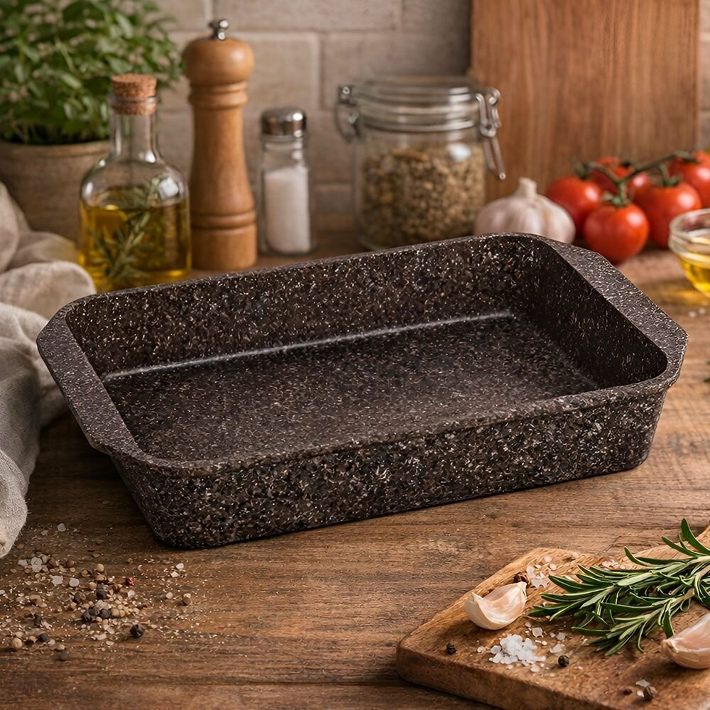 Противень металлический 27х36см серия Premium mokko, покрытие антипригарное