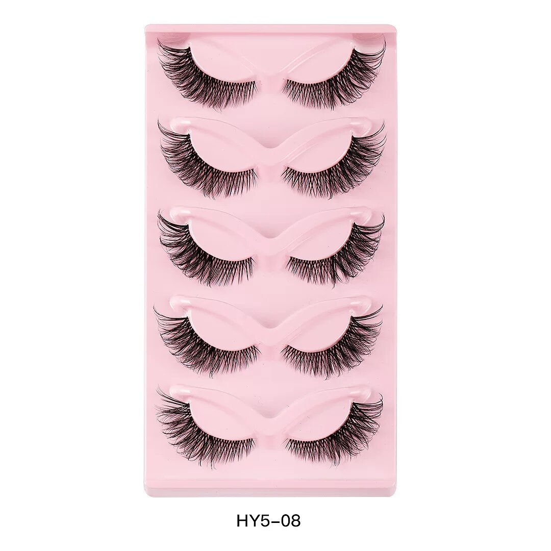 5 Pairs Cat Eye Lashes Fake Eyelashes Natural long Lashes HY5-8