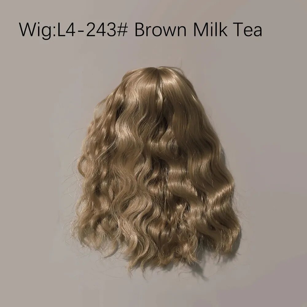 Парик для куклы 1/4 размера BJD L4-243# Brown Milk Tea, синтетическое волокно