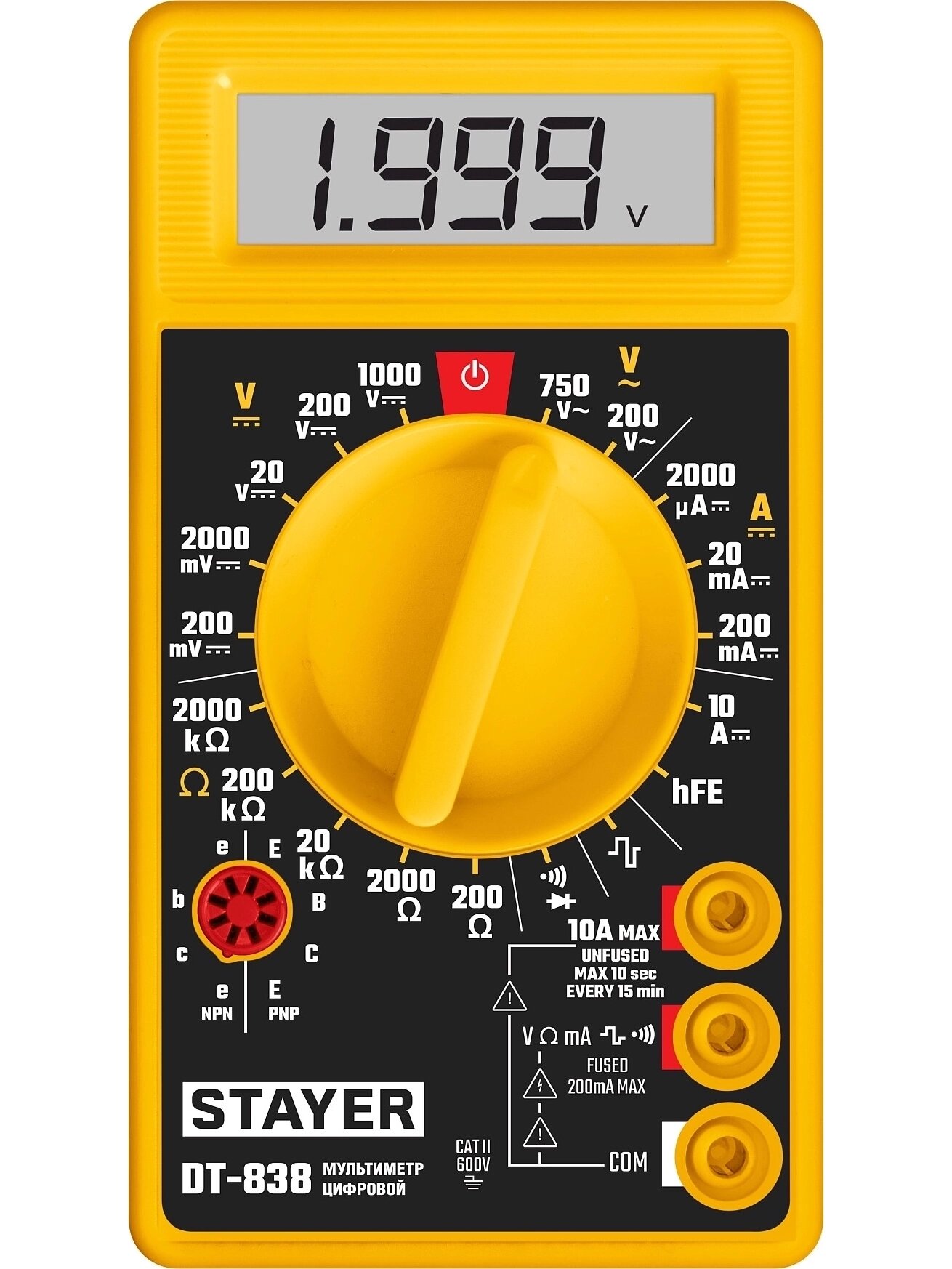 Цифровой мультиметр STAYER DT-838