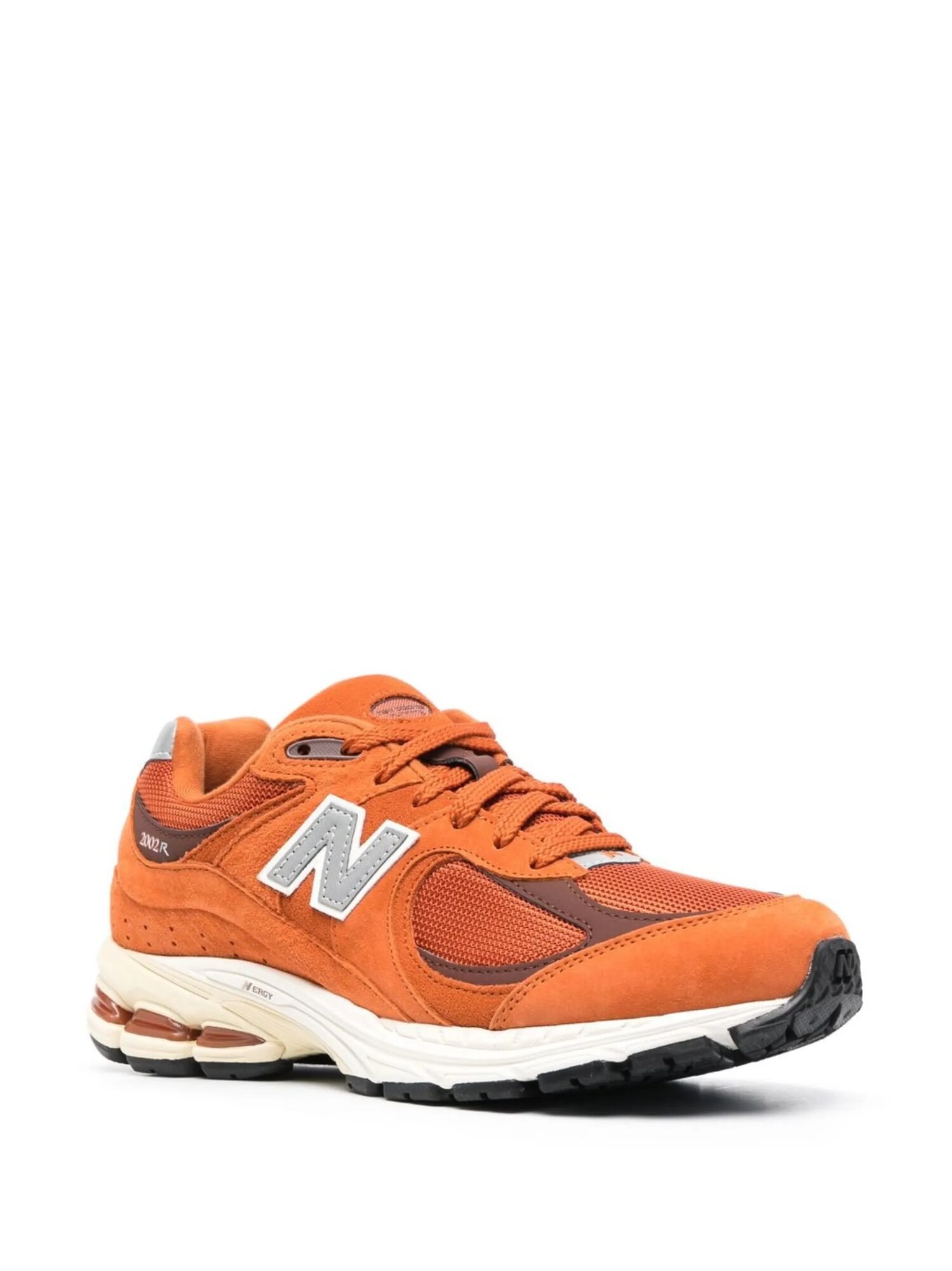Кроссовки New Balance 2002R, размер 11 US, черный/серый/оранжевый — фото 1