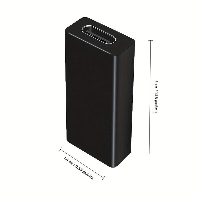 Адаптер USB (мама) – USB-C (мама), 10 Гбит/с, питание, конвертер Type-C в Type-A, OTG-адаптер, совместим с MacBook Pro и ноутбуками, черный