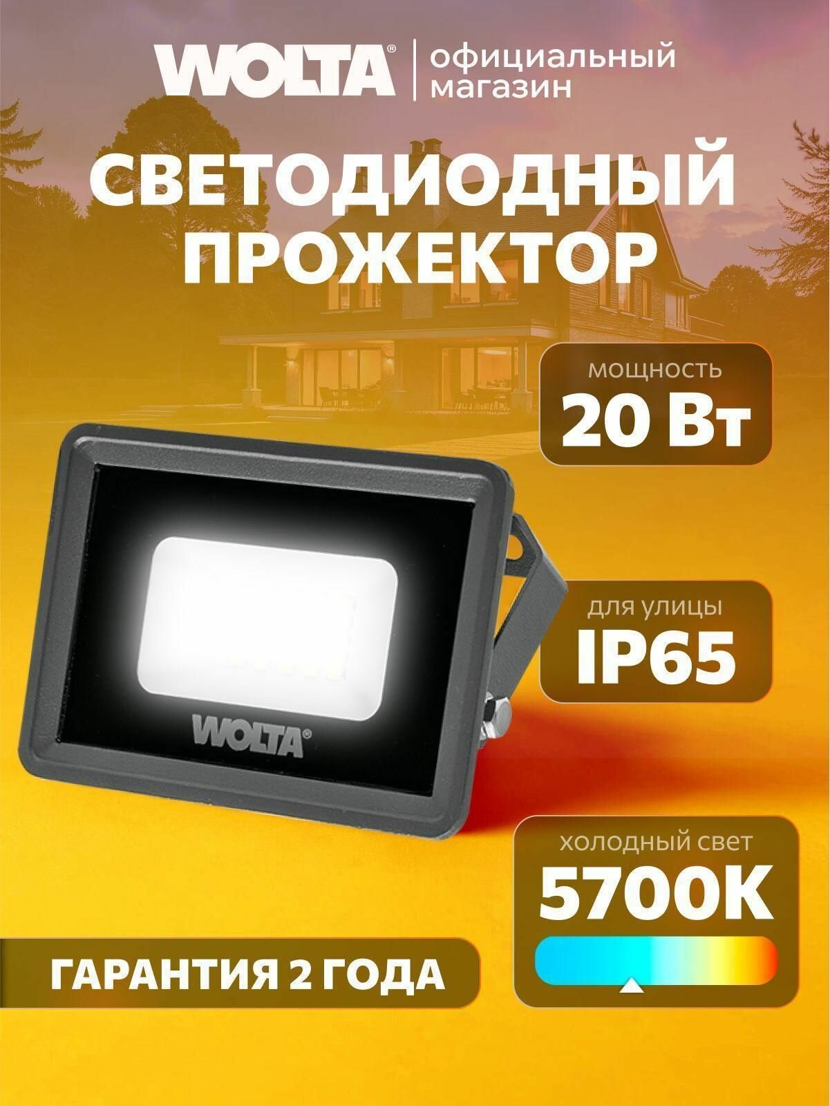Прожектор строительный Wolta WFL06