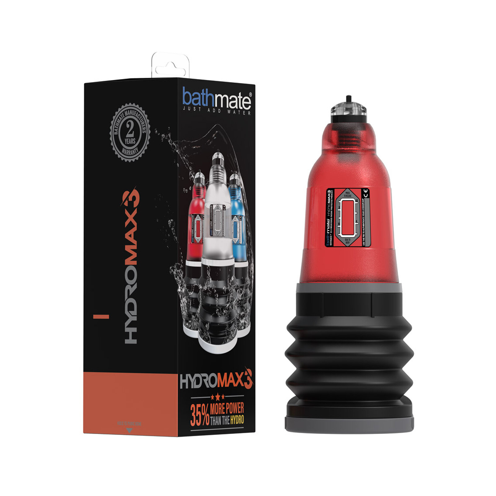 Bathmate Hydromax3, красная Модернизированная гидропомпа для увеличения пениса (размер XS)
