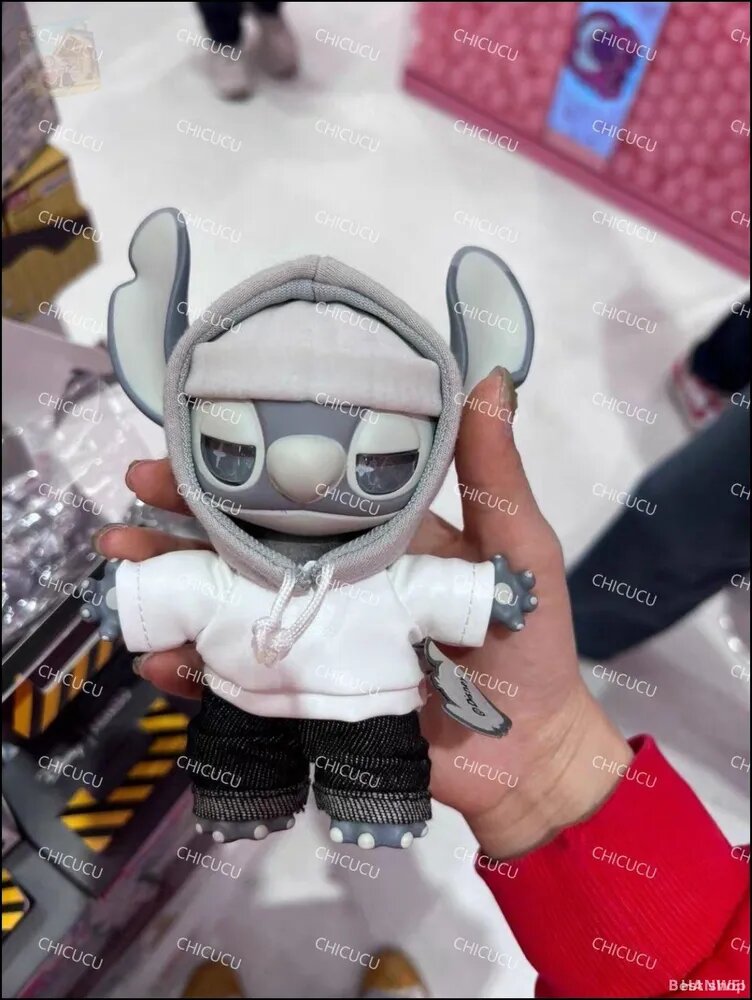 Коллекционная виниловая куклаподвеска MINISO Disney Labubu Stitch GenZ Street, эксклюзивный плюшевый сюрприз в слепом боксе для подлинных ценителей