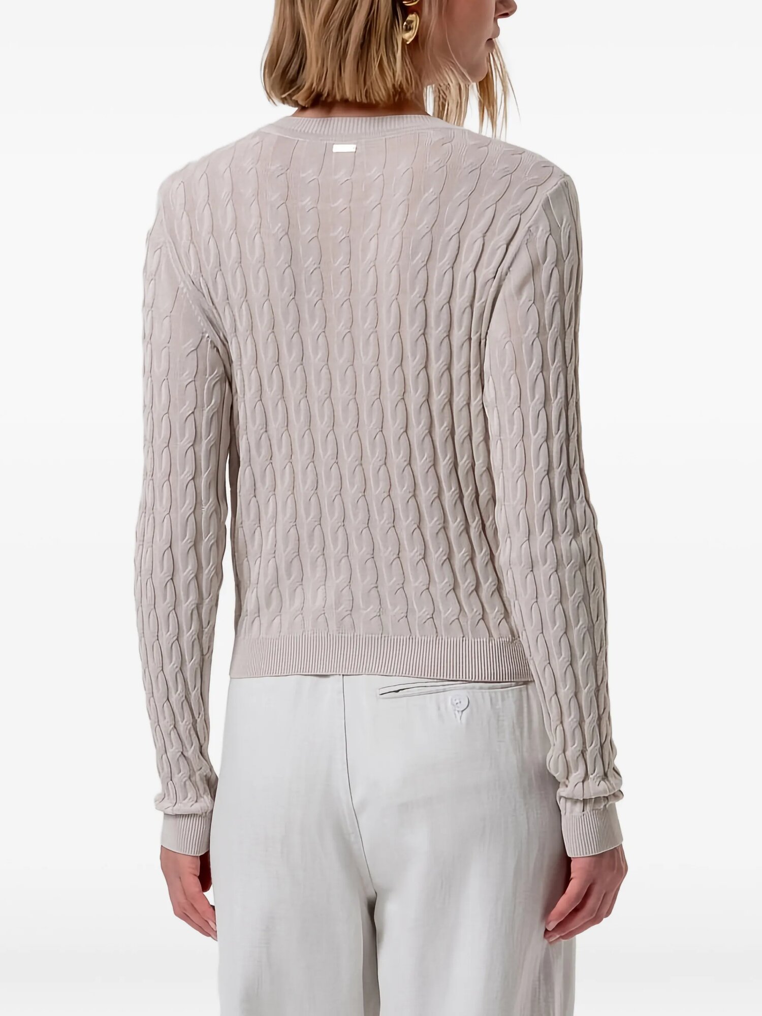 Кардиган Fracomina Sequin-embellished cable-knit cardigan, размер 46 — фото 1