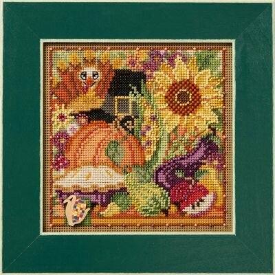 MH142621 Fall Collage (2026) Набор для вышивания Mill Hill (с пластиковой пуговицей)