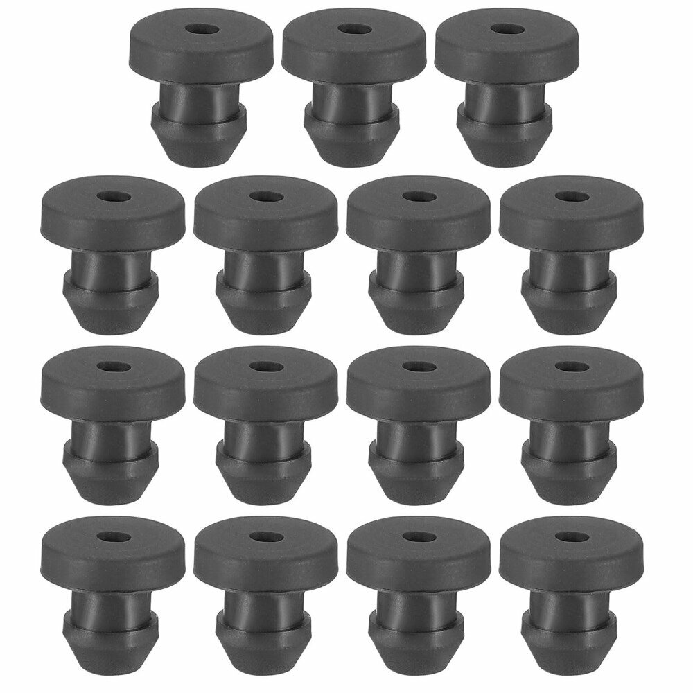 Резиновые заглушки Top Hat, 15 шт, 8 мм / 5/16 дюйма отверстие, внутренний диаметр 1/4 дюйма, для защиты проводов в автомобиле, черные