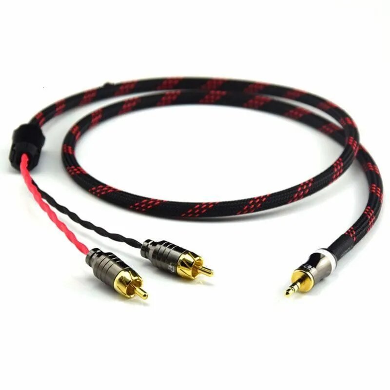CANARE Аудиокабель 3.5 мм/RCA, 0.75 м, бордовый, для аудио