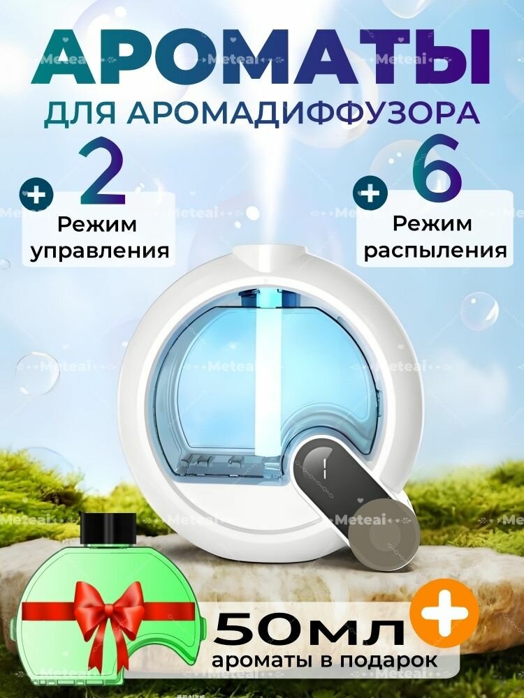Автоматический аромадиффузор, Аромадиффузор ультразвуковой для дома, устранением запахов, 6 режимов расспыления устранение запахов домашний аромадиффузор