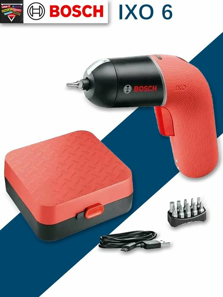 Bosch IXO 6 Набор многофункциональных аккумуляторных электрических отверток USB перезаряжаемый домашний DIY беспроводной электроинструмент