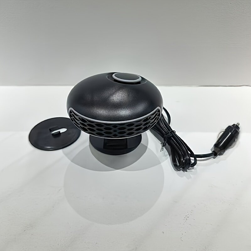 12V 120W Портативный автомобильный обогреватель и очиститель воздуха, двойной режим быстрого нагрева/осушения, с цифровым дисплеем, черный