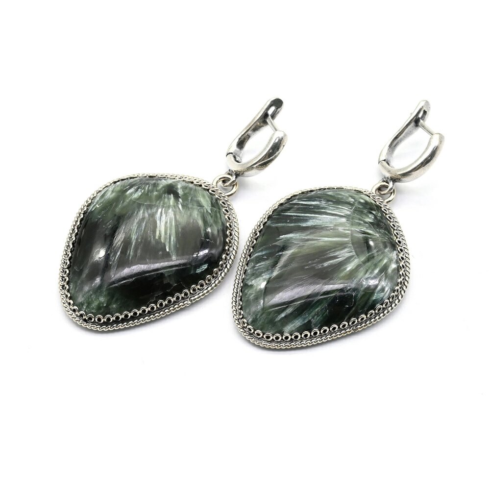 Серьги, серафинит
