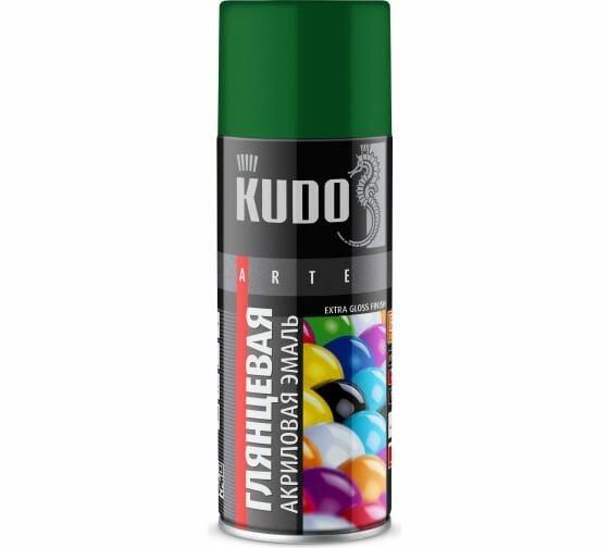 Краска аэрозоль акриловая RAL 6029 зеленый глянцевая 520 МЛ KUDO