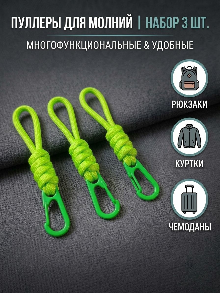 Брелок для ключей/ Язычок на бегунок для молнии из паракорда