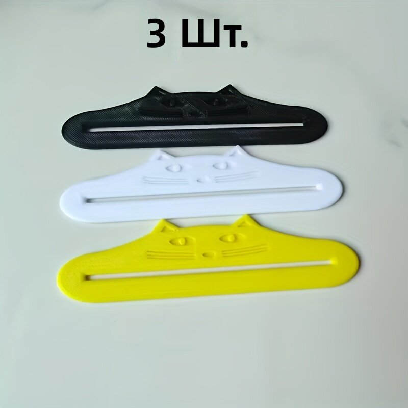 Портативные дозаторы для кошачьего корма и мясного паштета, 3 шт, из прочного пластика, для соусов и паст