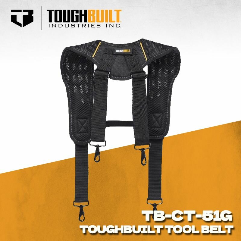ToughBuilt TB-CT-51G жилет строительный для инструментов Подтяжки гелевые для монтажного пояса монтажный пояс гелевые подтяжки