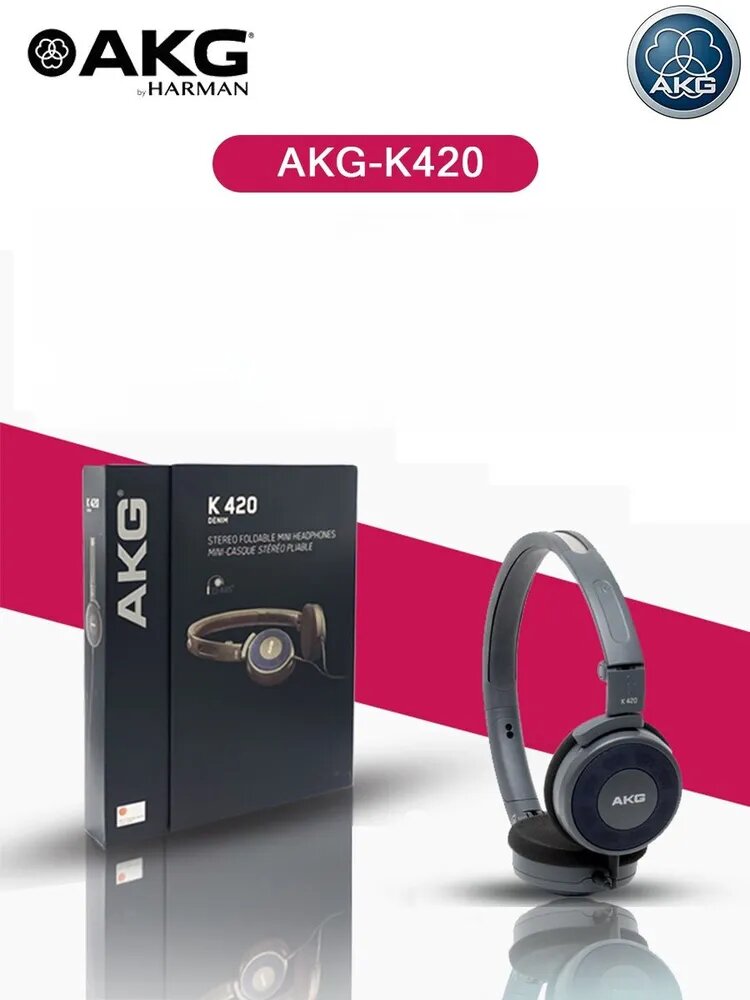 AKG Наушники проводные, Радиоканал, 3.5 мм, темно-серый