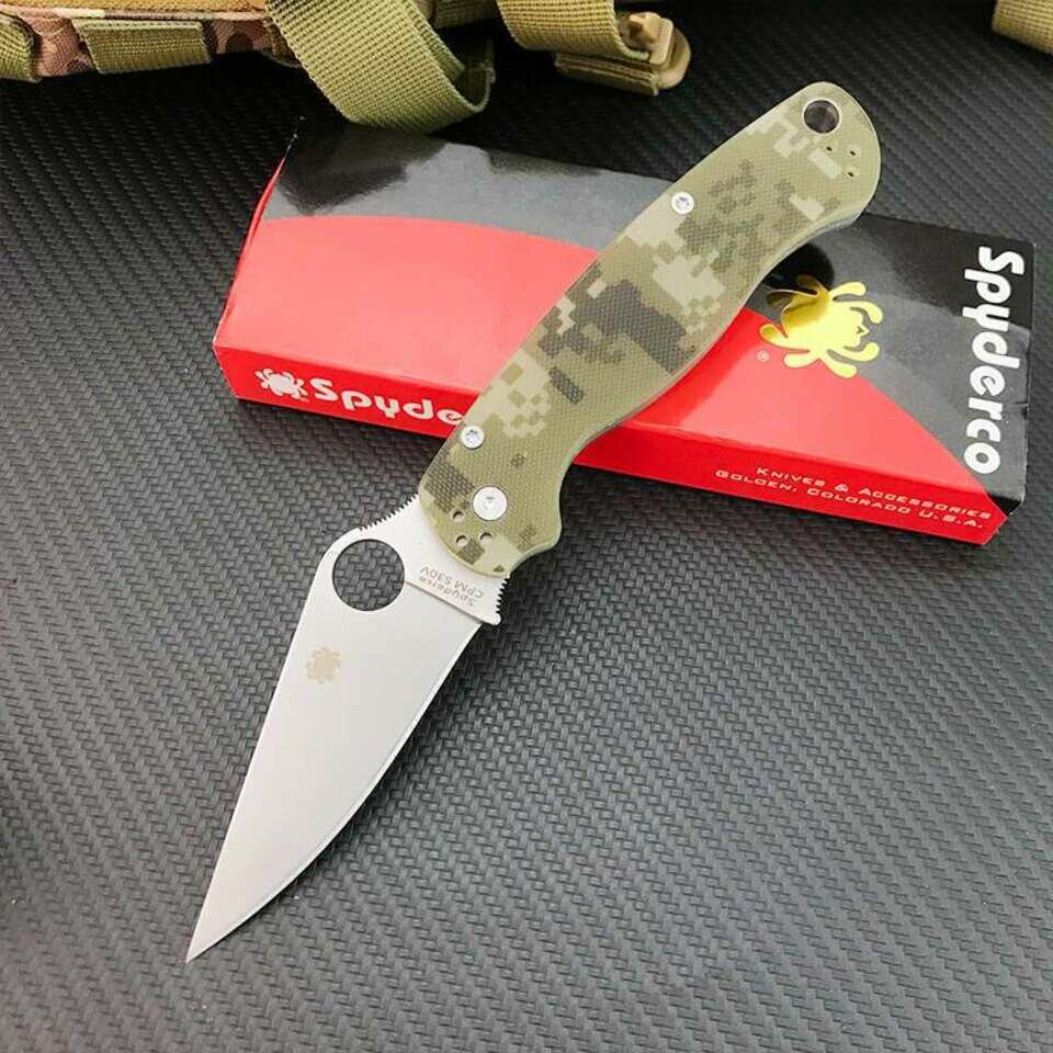 Складной карманный нож Spyderco C81 для активного отдыха, лезвие из стали CPM-S30V, нержавеющий, портативный, для выживания, кемпинга, охоты, EDC, спасательный инструмент.