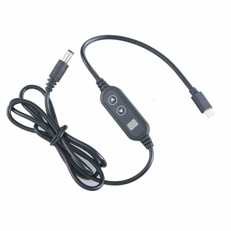 Кабель USB C на DC 5.5x2.5 мм с регулируемой мощностью