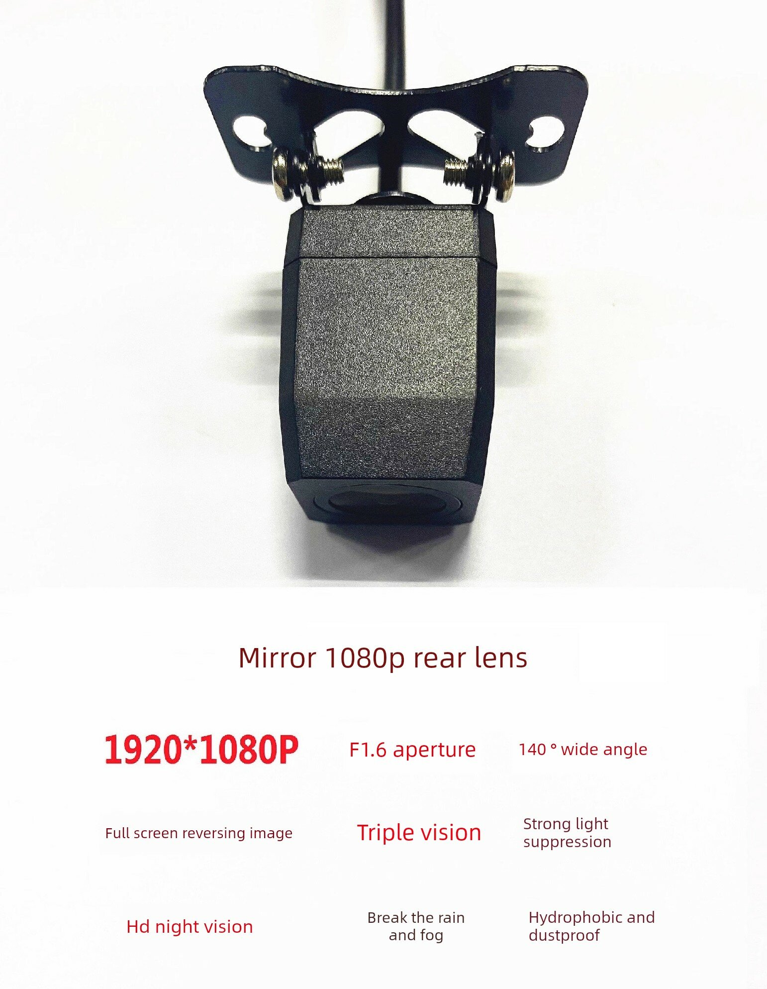 4-отверстия AHD1080P задняя линза для полноэкранного стрим-медиа видеорегистраторов